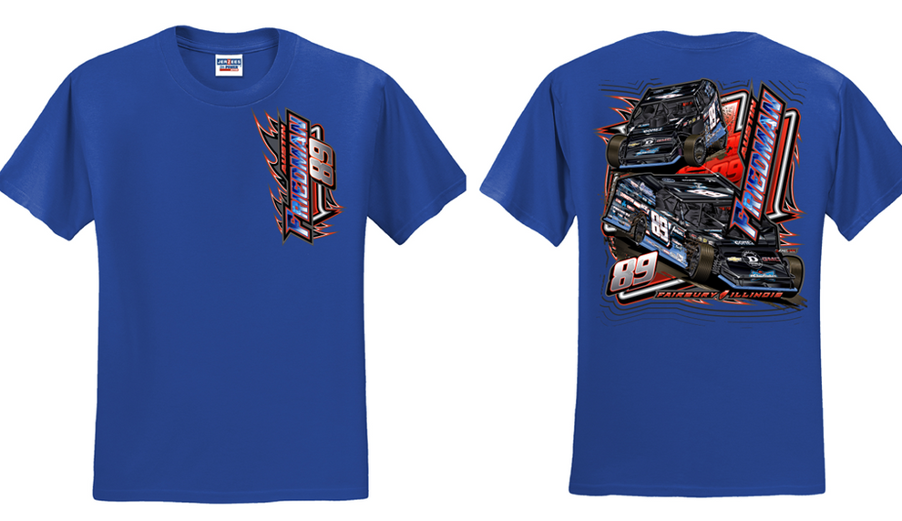 2024 Austin Friedman Short Sleeve T-Shirt (Blue) – Trackside Racewear