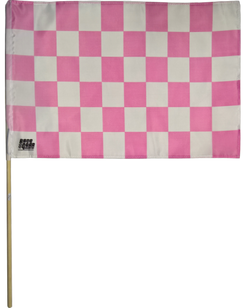 Pink & White Checkered Flag – Trackside Racewear